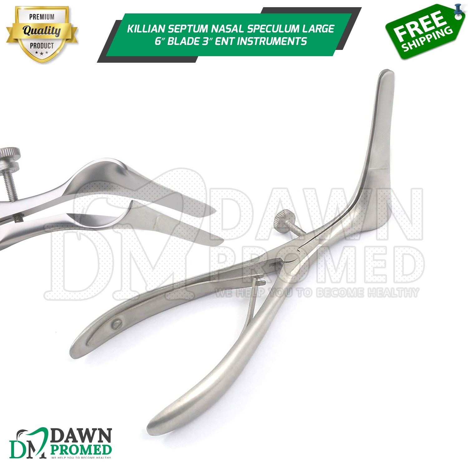 Killian Septum Nasal Speculum Large 6″ Blade 3″ Diagnostic ENT Inst ...