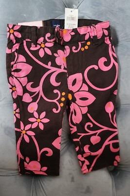 NWT Vintage Baby Gap Girls Floral Pants 12/18M Brown/Pink | eBay