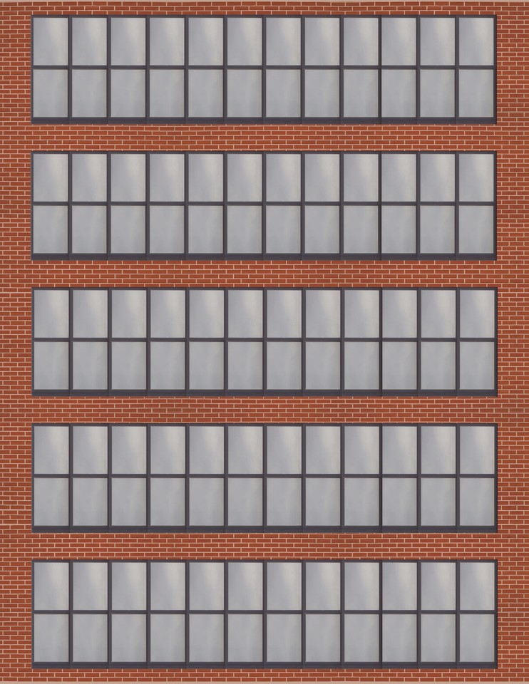 Background High-Rise Flat Front City Buildings for HO Scale Model Train ...