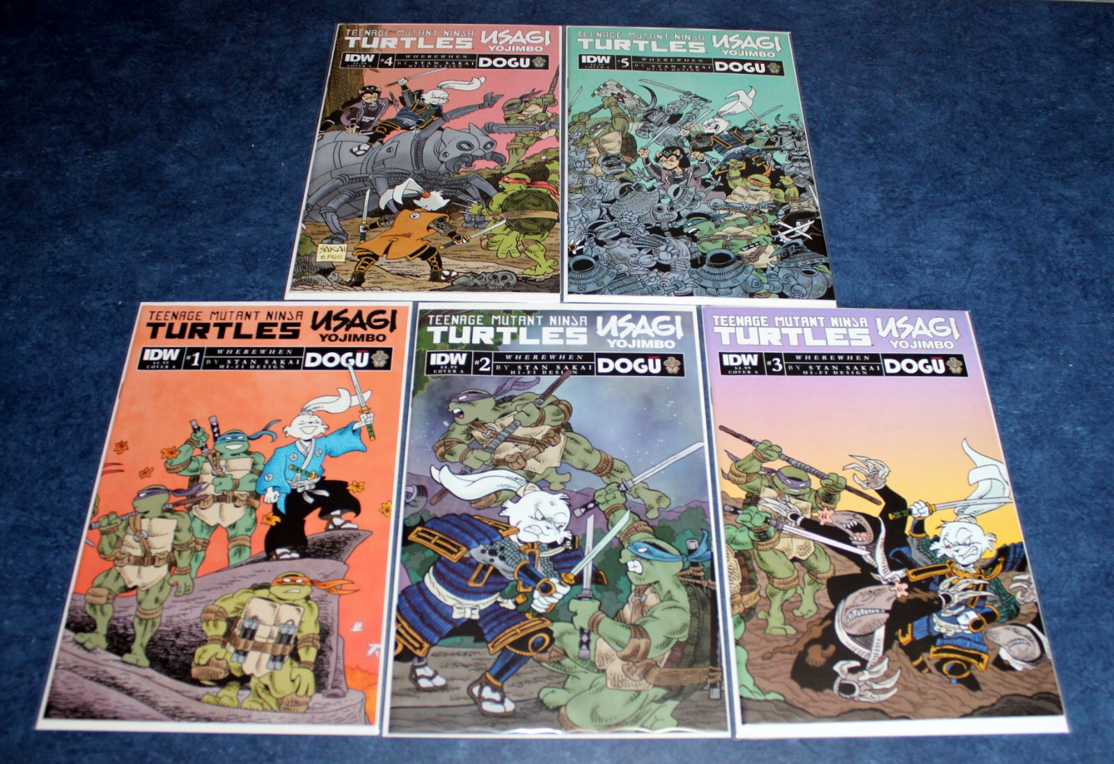 TEENAGE MUTANT NINJA TURTLES USAGI YOJIMBO wherewhen 1 2 3 4 5 IDW STAN ...