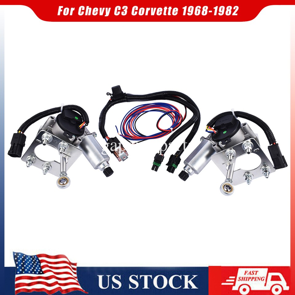 Electric Headlight Conversion Kit 914015 For 1968-1982 Chevy Corvette ...