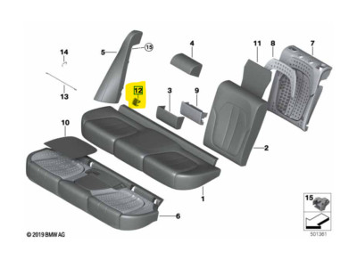 NEW GENUINE BMW X5 G05 REAR SEAT ISOFIX COVER SCHWARZ 52207942147 | eBay UK