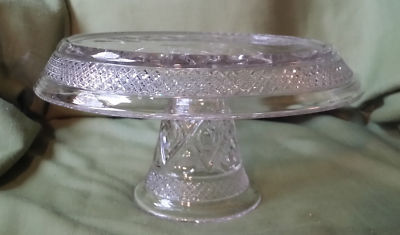 IMPERIAL CAPE COD GLASS Pedestal cake plate stand 11" x 6" chip dip ...