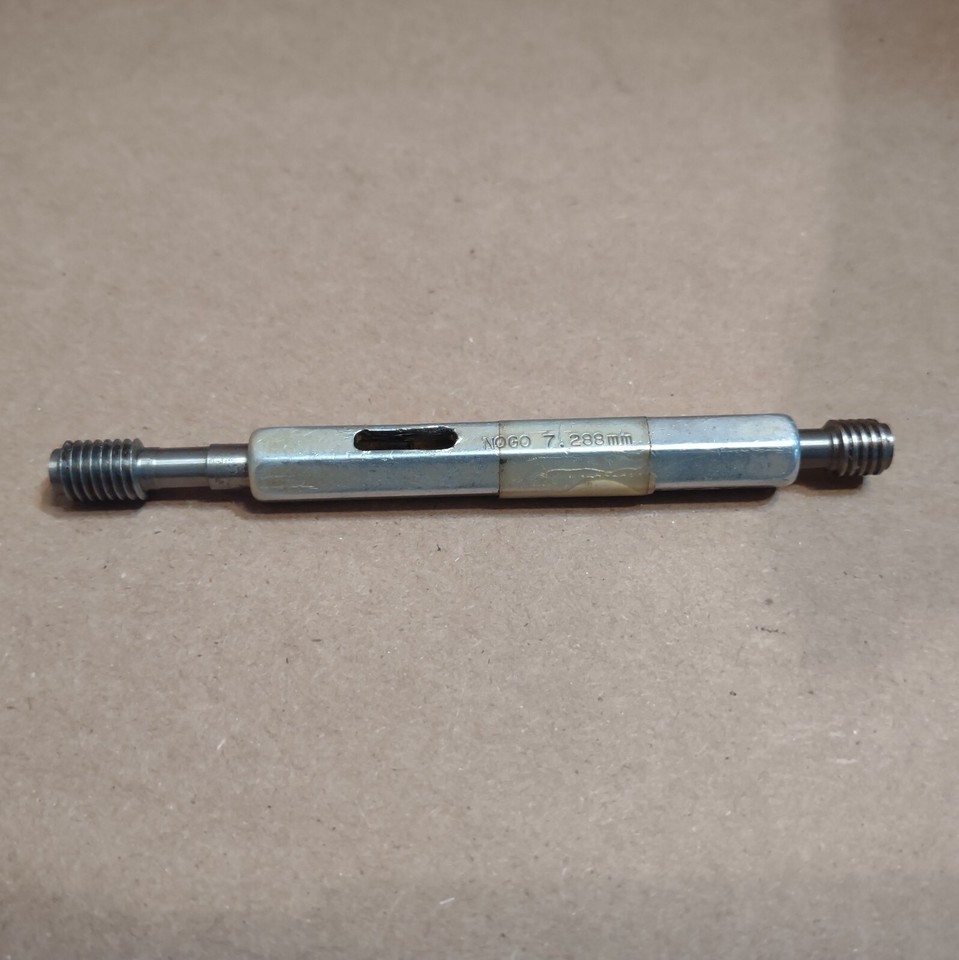 M8 X 1.25 4H METRIC THREAD PLUG GAGE 8.0 GO NO GO P.D.'S = 7.188 & 7. ...