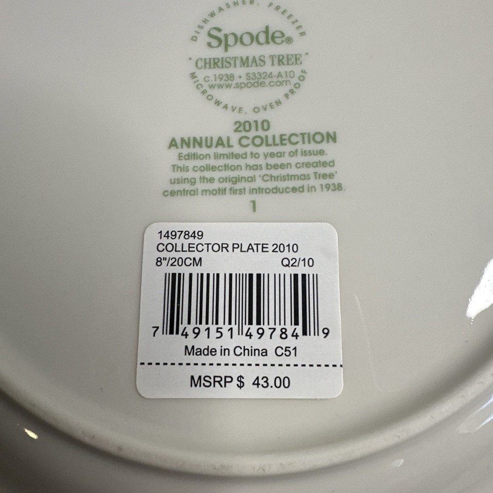 Spode Christmas Tree 2010 Annual Collector’s Plate | eBay