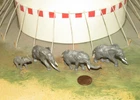 Preiser ho 4 AFRICAN ELEPHANTS for Model Circus , Zoo or Jungle Train ...