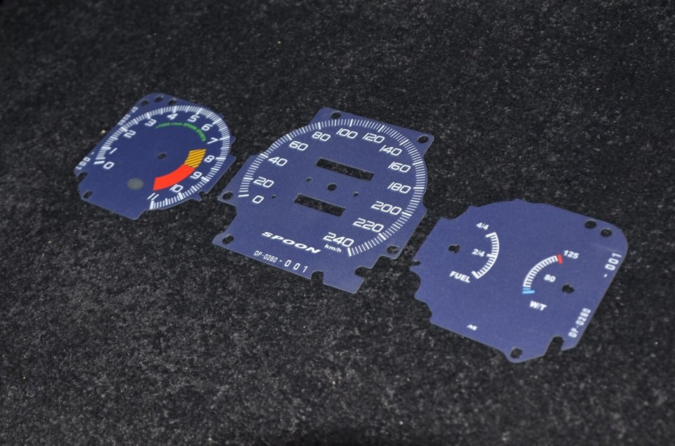 1996-2000 Honda Civic Ek9 Type-R Instrument Cluster Overlay Spoon 240 ...