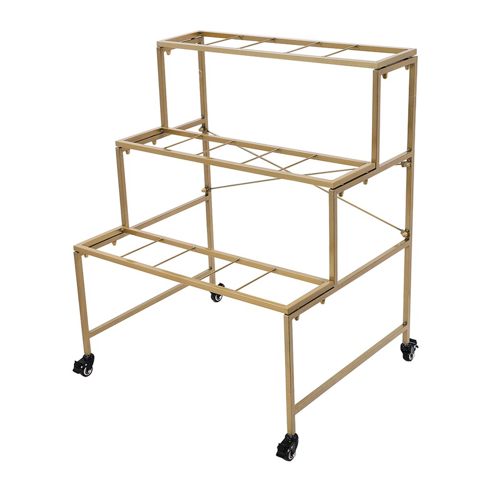 Floor Standing 3-tier Flower Holder Flower Display Stand With 9 Buckets ...