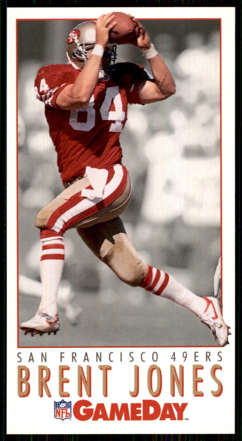 1992 GameDay Brent Jones Atlanta Falcons #84 NFL Football Oversize Card ...