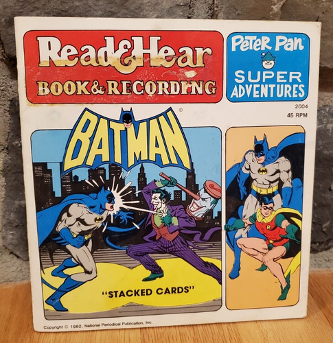Record BATMAN STACKED CARDS READ & HEAR BOOK/RECORDING COMICBOOK 45 RPM ...
