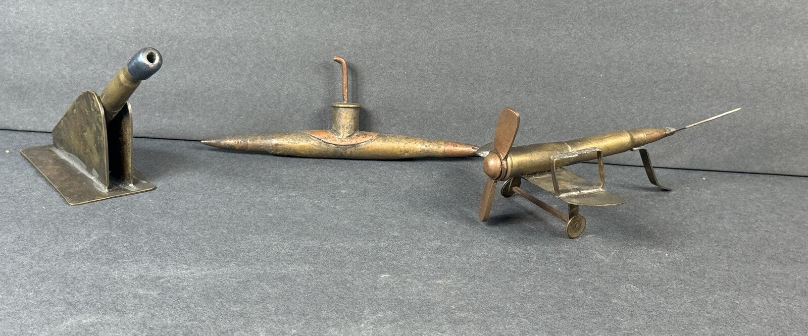 Brass Trench Art Style Lot Made Of Empty Bullet Casing Submarine ...