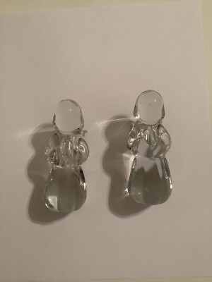 Pair of small glass angel figurines - Awesome Condition | eBay