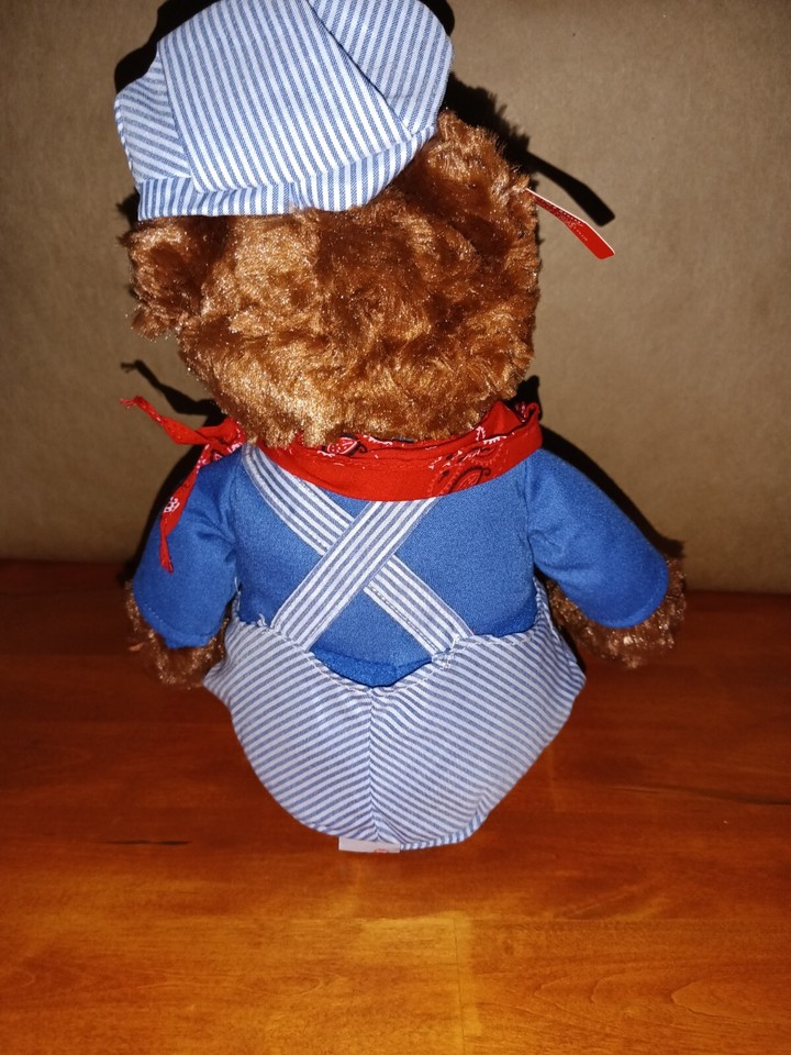 Gund Lionel Train Engineer Teddy Bear Plush Conductor Hat Overalls ...