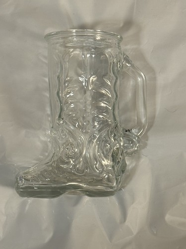 VTG Glass Cowboy Cowgirl Boot Shaped Mug - Western Made In Mexico - 6 5 ...