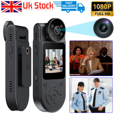 Portable Police Body Camera 1080P Pocket Video Audio Recorder Night ...