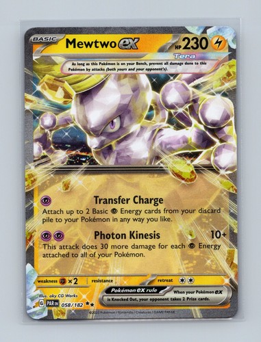 Mewtwo EX 058/182 Double Black Star Rare Paradox Rift Pokemon TCG NM | eBay