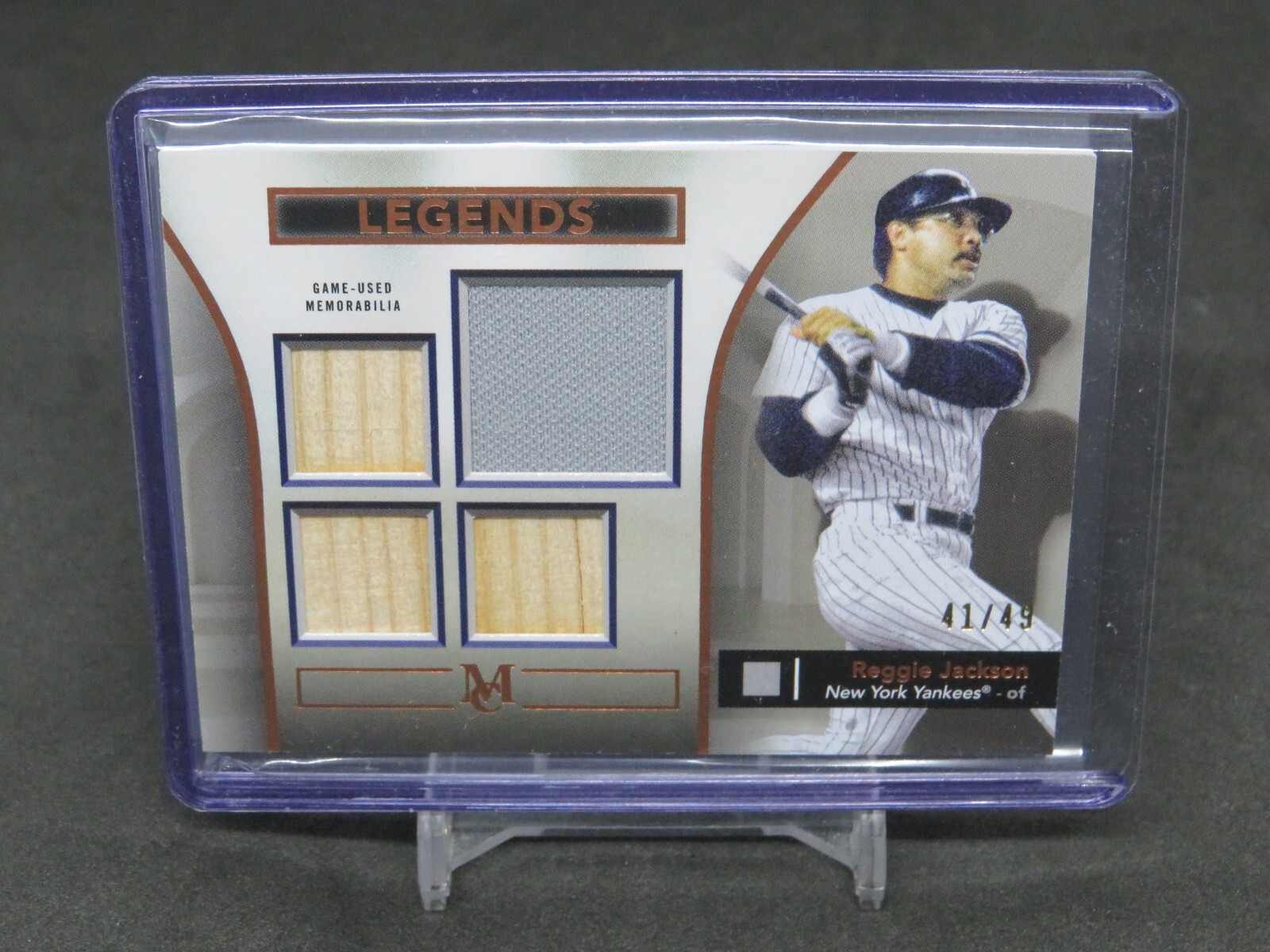 2024 TOPPS MUSEUM COLLECTION REGGIE JACKSON GAME USED QUAD PATCH /49 ...