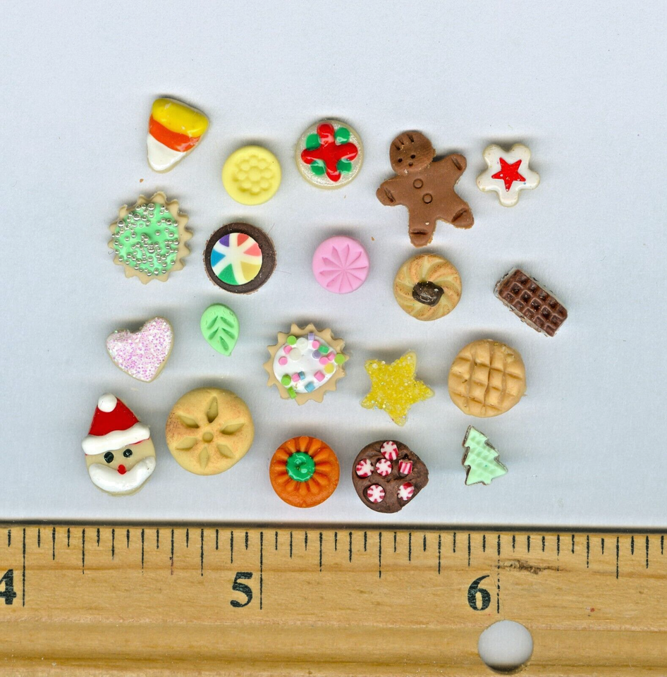 Dollhouse size Miniature, 20 Sue's Handmade Loose Cookies Lot Batch ...