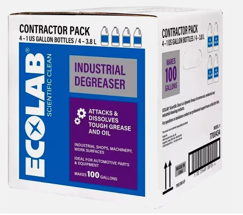 Ecolab Professional Strength Industrial Degreaser, Attacks Grease, CASE ...