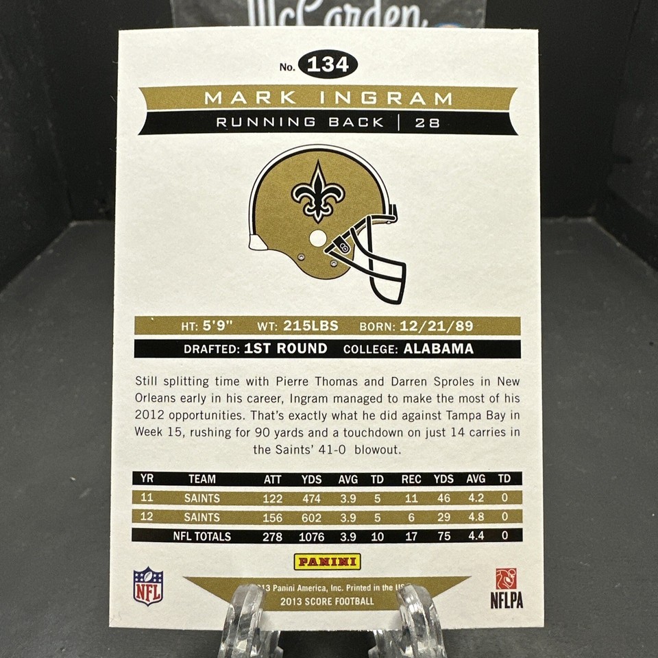2013 Score Mark Ingram #134 New Orleans Saints | eBay