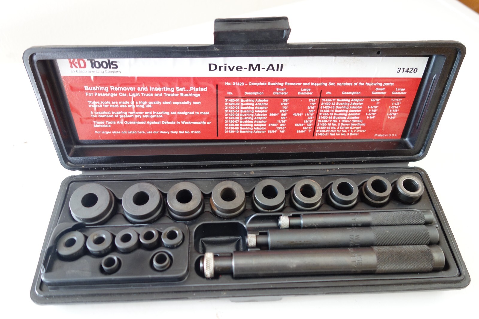 K-D Tools Bushing Remover and Inserting Set 31420 | eBay