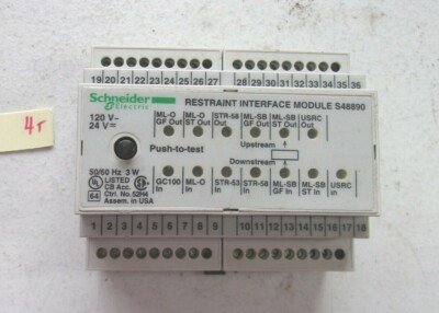 SCHNEIDER ELECTRIC CIRCUIT BREAKER RESTRAINT INTERFACE MODULE S48890 ...