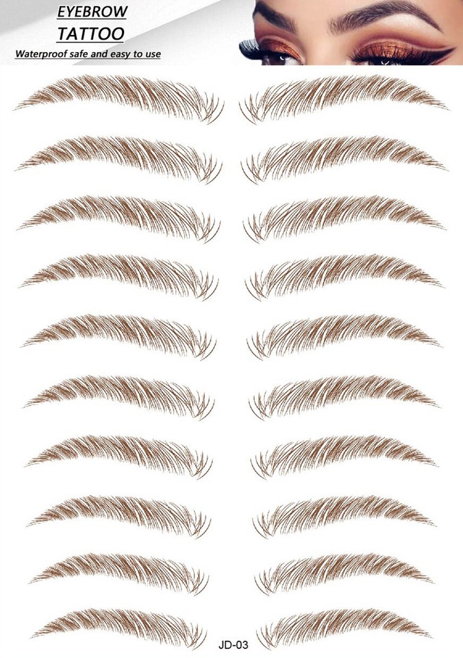 Eyebrow Shaping Tattoo Sticker 4D Waterproof Lasting Makeup Hair-Like ...