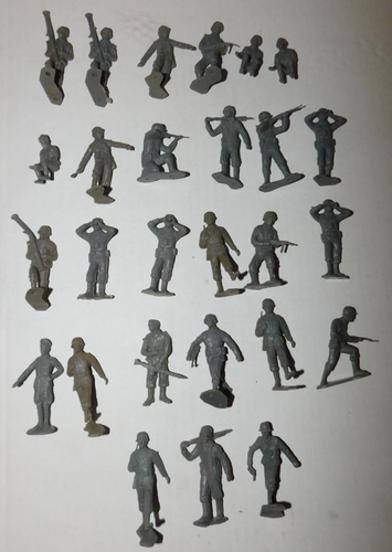 Vintage Marx WW2 Dark Grey German Soldiers | eBay