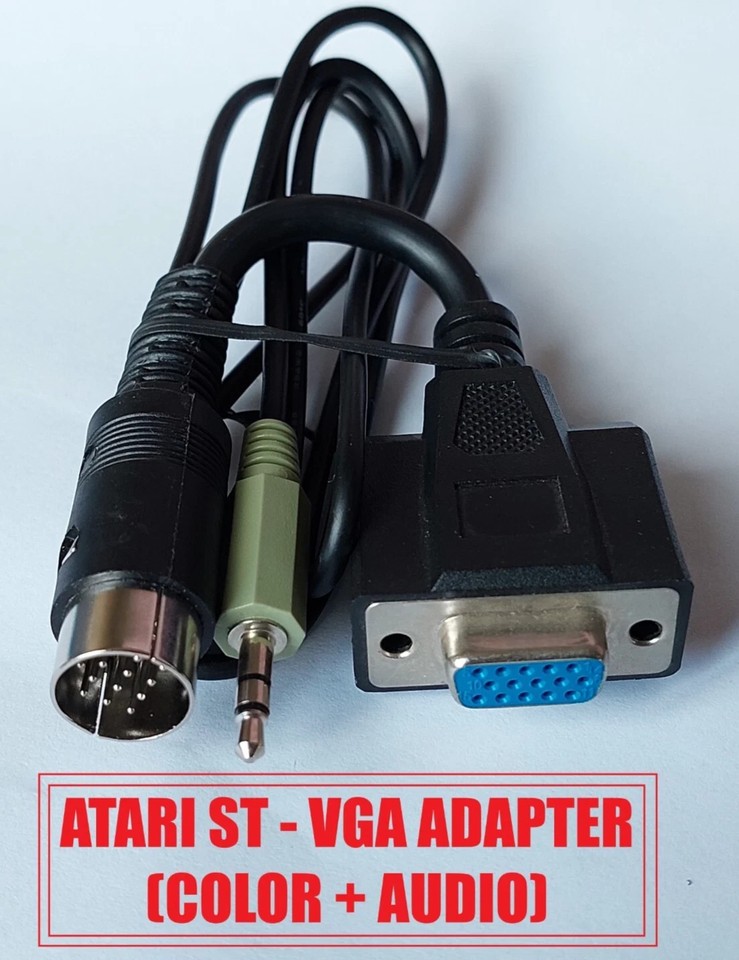 ATARI ST VGA MONITOR ADAPTER Atari ST STE 520/1040ST/MegaST COLOR with ...