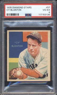 1935 Diamond Stars Baseball Cy Blanton #57 PSA 4 PITTSBURGH PIRATES VG ...