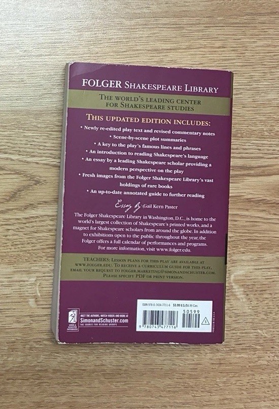 Folger Shakespeare Library: Romeo and Juliet by William Shakespeare | eBay