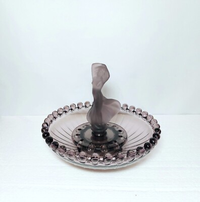 Art Deco Purple Glass Bowl - Dancing Lady by Josef Inwald 1920/1930's ...
