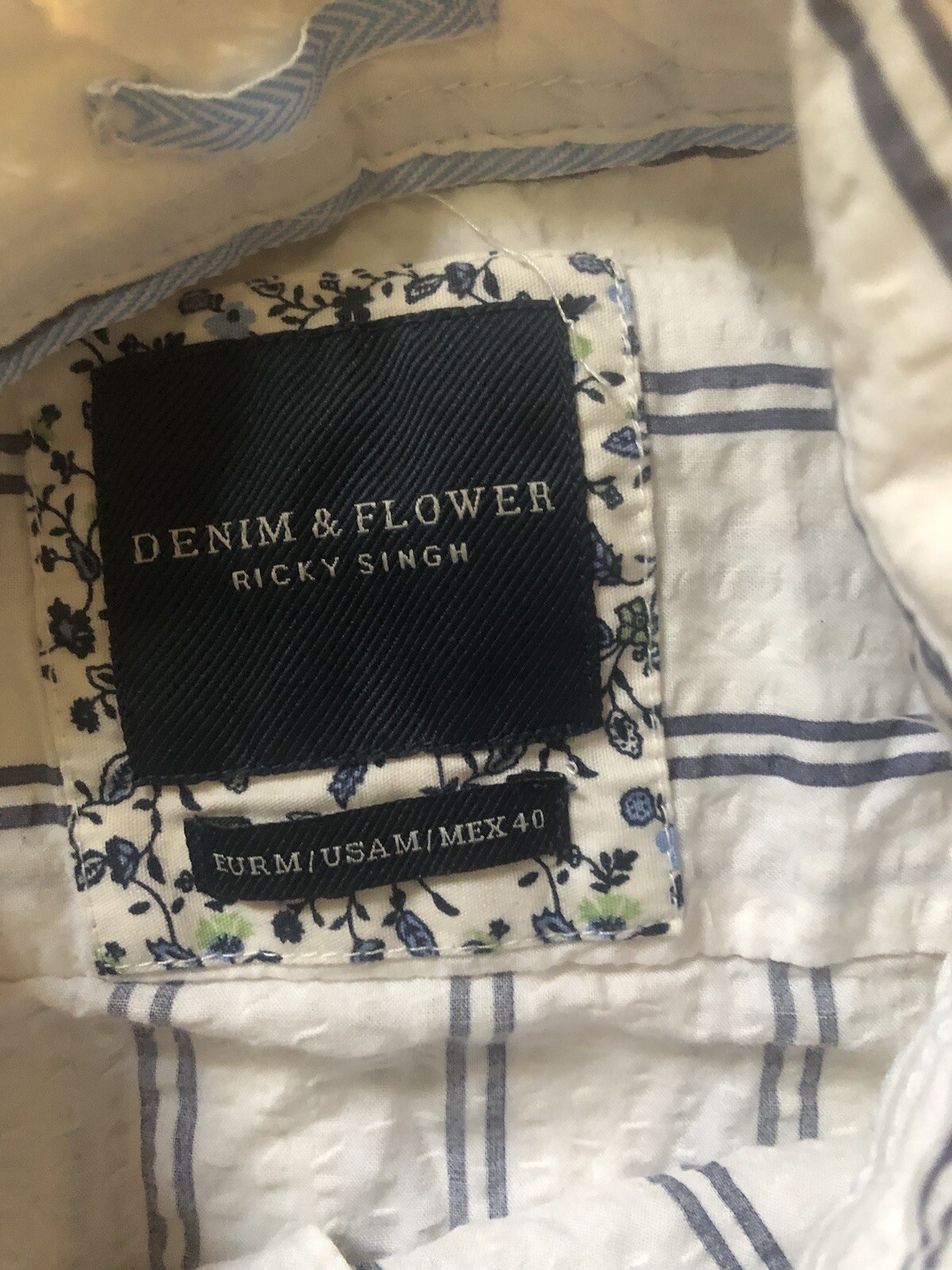 Denim + Flower Ricky Singh Men’s Button Up Casual-Shirt Size M | eBay