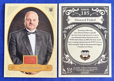 Howard Finkel 2023 Panini Chronicles WWE GOLDEN AGE Card #185 | eBay