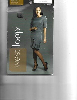 New West loop Ultra Sheer Reinforced Toe Pantyhose, Size B, Coffee ...