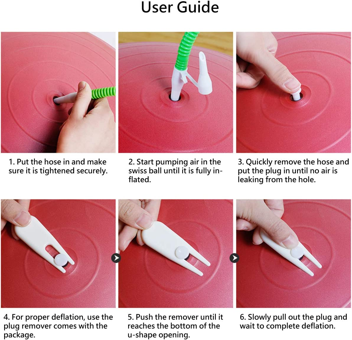 Meteor Anti-Burst Yoga Ball, Swiss Ball with Air Pump for Exercise ...