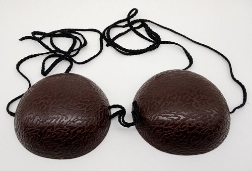Coconut Shell Bikini Bra Top Costume Luau Mermaid Bikini - Brown ...