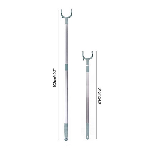 Retractable Rods Adjustable Clothing Fork With Hanger Aluminium Pipe ...