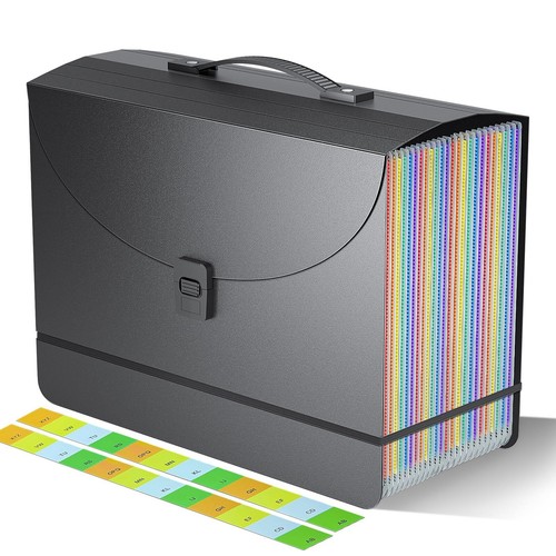 25 Pockets Expanding File Folders,Accordion File Organizer,Portable ...