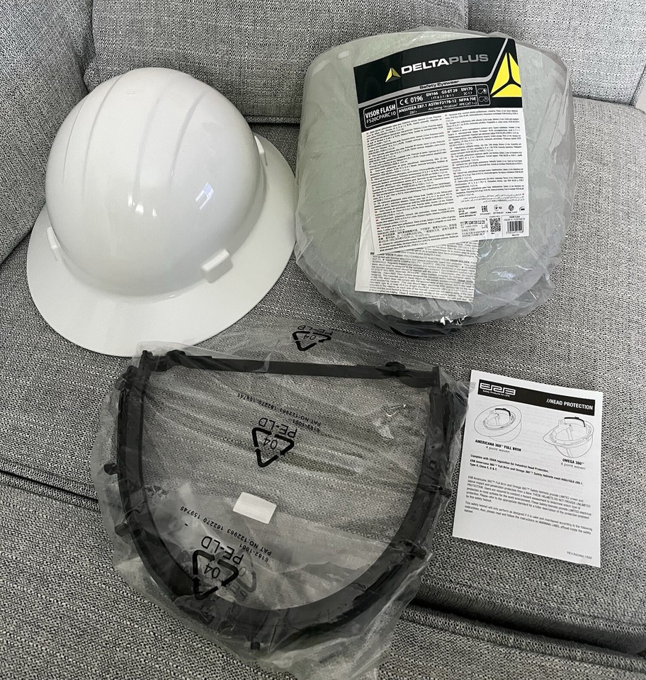 Delta Plus Arcfit 14 Shield Arc Protection Full Brim Helmet W/VB-65 ...