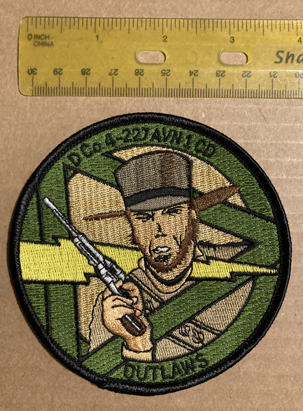 D Co 4-227 AVN 1 CD Outlaws Military Patch New | eBay