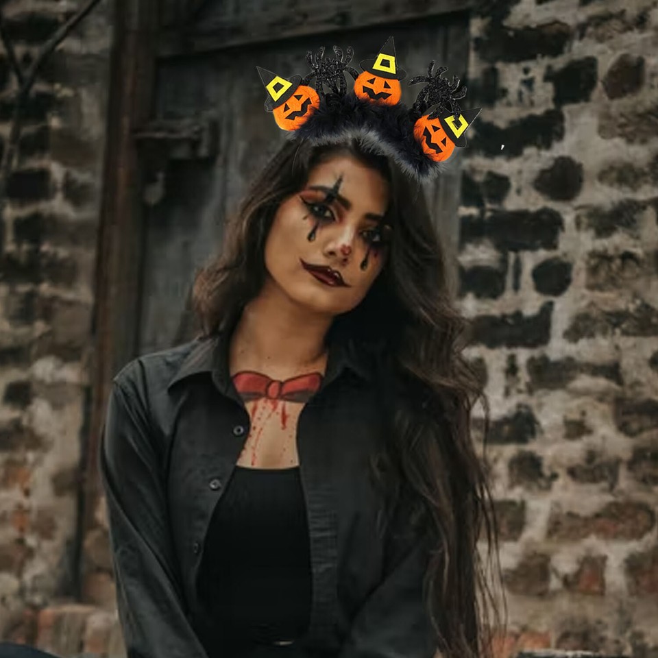 Halloween Headband Kids Adult Ghost Pumpkin Fancy Dress Party Head ...