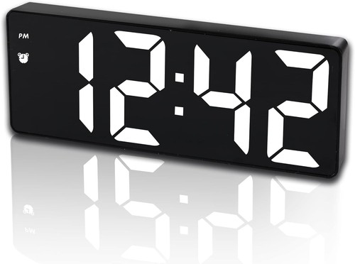 Battery Operated Digital Clock, Alarm Clock Cordless Large Big Numbers ...