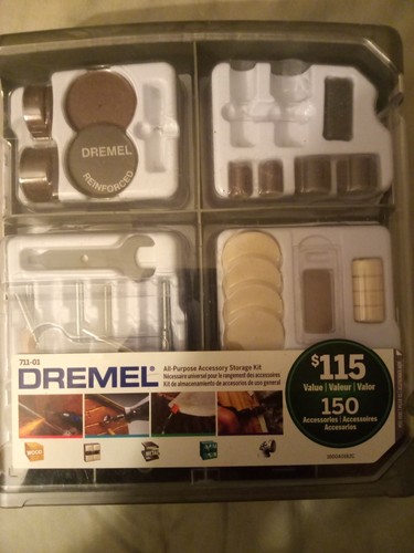 Dremel , Genuine 150 Piece DREMEL 711-01 Rotary Drill Accessory Kit ...
