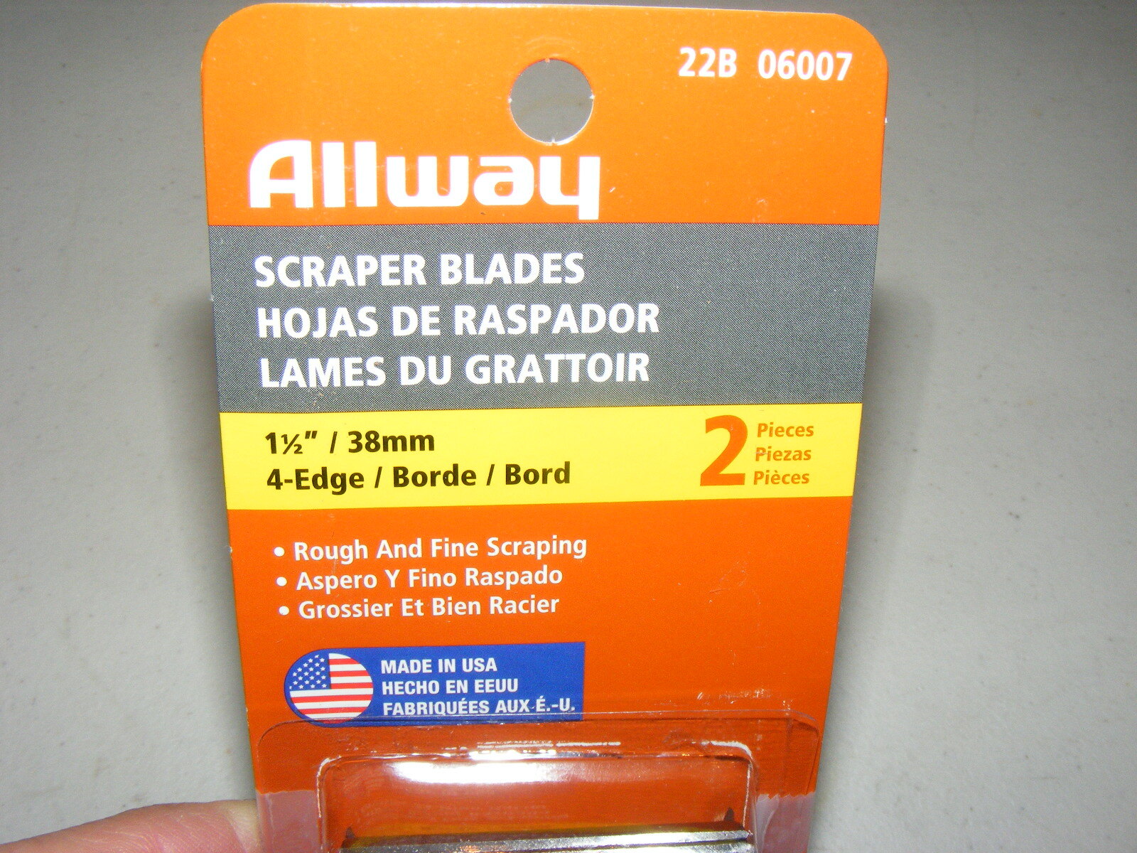 3 PACKS 6 BLADES Total - Allway Scraper Blades 22B 06007 1-1/2" / 38mm ...