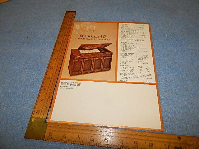 Rock-ola 447 Advertising Brochure | eBay