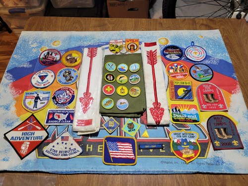 Lot Vintage Boy Scout BSA Patches Badges Sashes Loops Awards Early 1980 ...