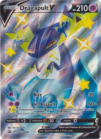 Dragapult V - SWSH096 - Pokemon Sword & Shield Promo Ultra Rare Card NM ...