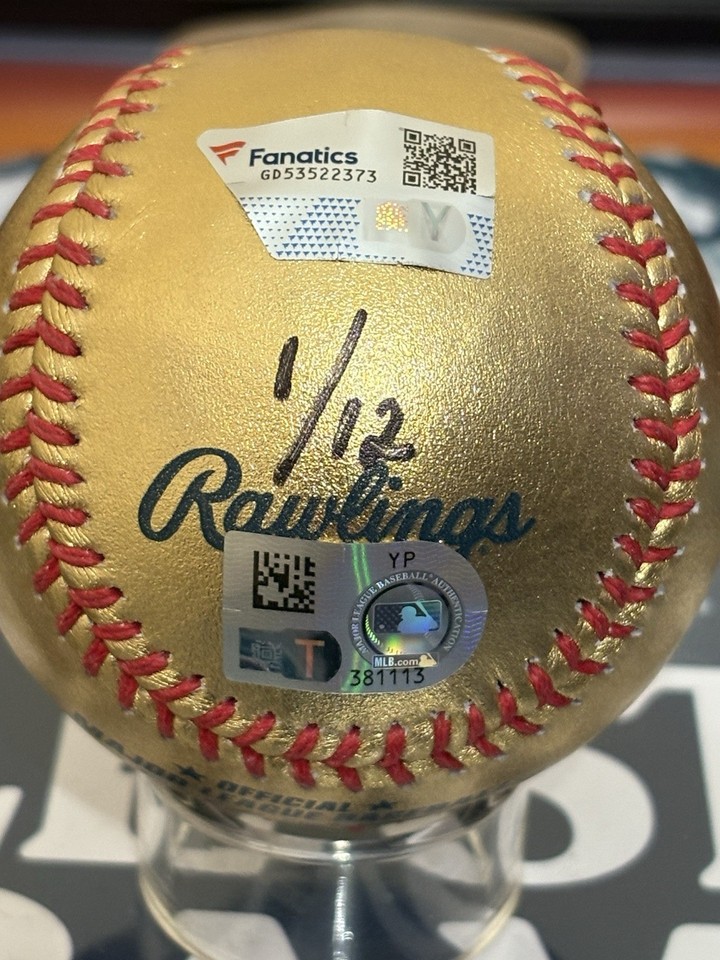 CAL RALEIGH Autographed Gold Baseball LIMITED EDITION #1/12, MLB ...