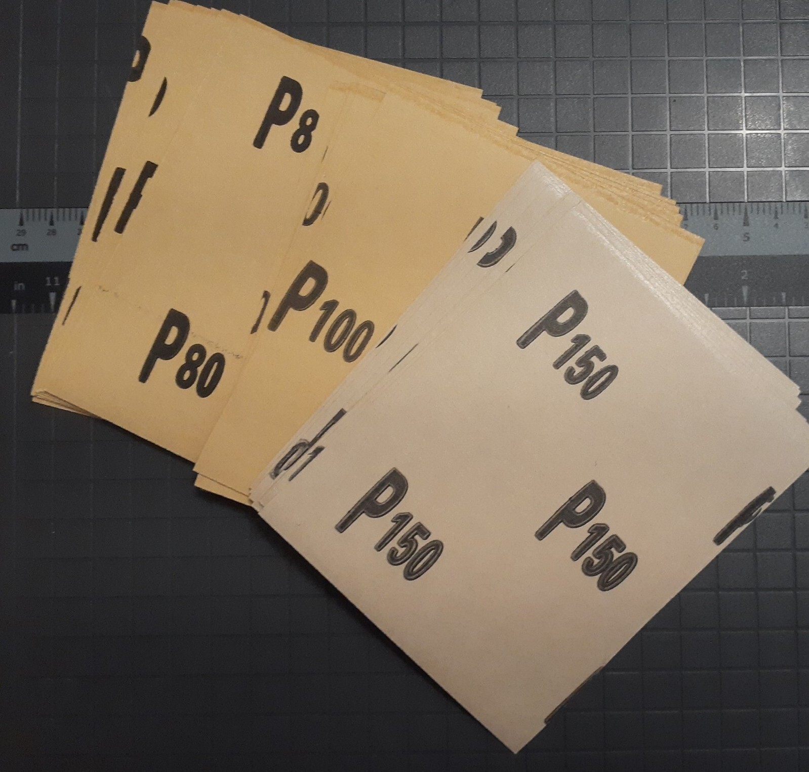 New 5.5" x 4.5" sand paper, 24 pieces, 8x p80, 8x p100 8x p150 | eBay